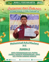 MAN 1 Yogyakarta | Azka Maulana, Siswa MAN 1 Yogyakarta Sukses Tempati Juara 2 pada Ajang ...