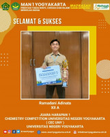 MAN 1 Yogyakarta | Dani, Siswa MAN 1 Yogyakarta, Raih Juara Harapan 1 dalam Ajang Chemistry ...